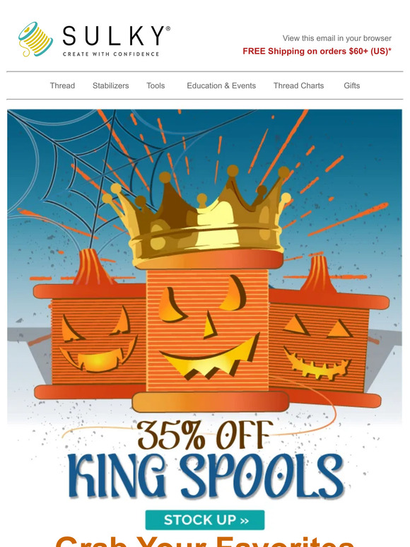Sulky: Wow! 35% off every King spool! | Milled