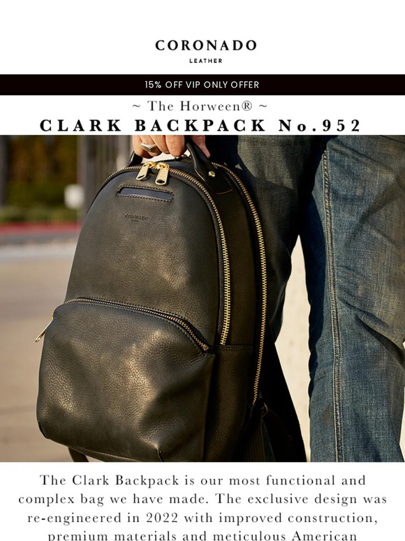Coronado Leather: The Clark Backpack No.952 | VIP Special Offer | Milled