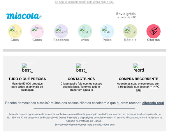 Miscota.pt - Racao para caes e racao para gatos: Anda logo! 10% do seu ...