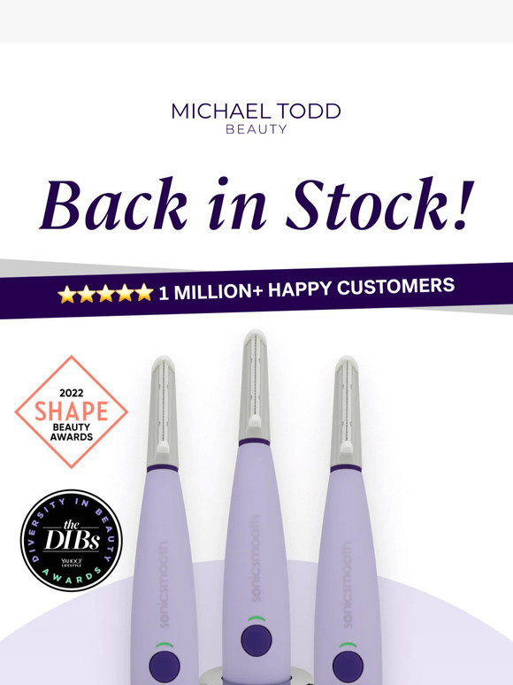 Michael Todd Beauty: Our Lavender Sonicsmooth is Back in Stock! 🥳 | Milled