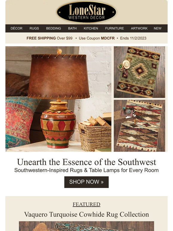Lone Star Western Decor: LAMPS & RUGS – Whole New Look for Your Western ...