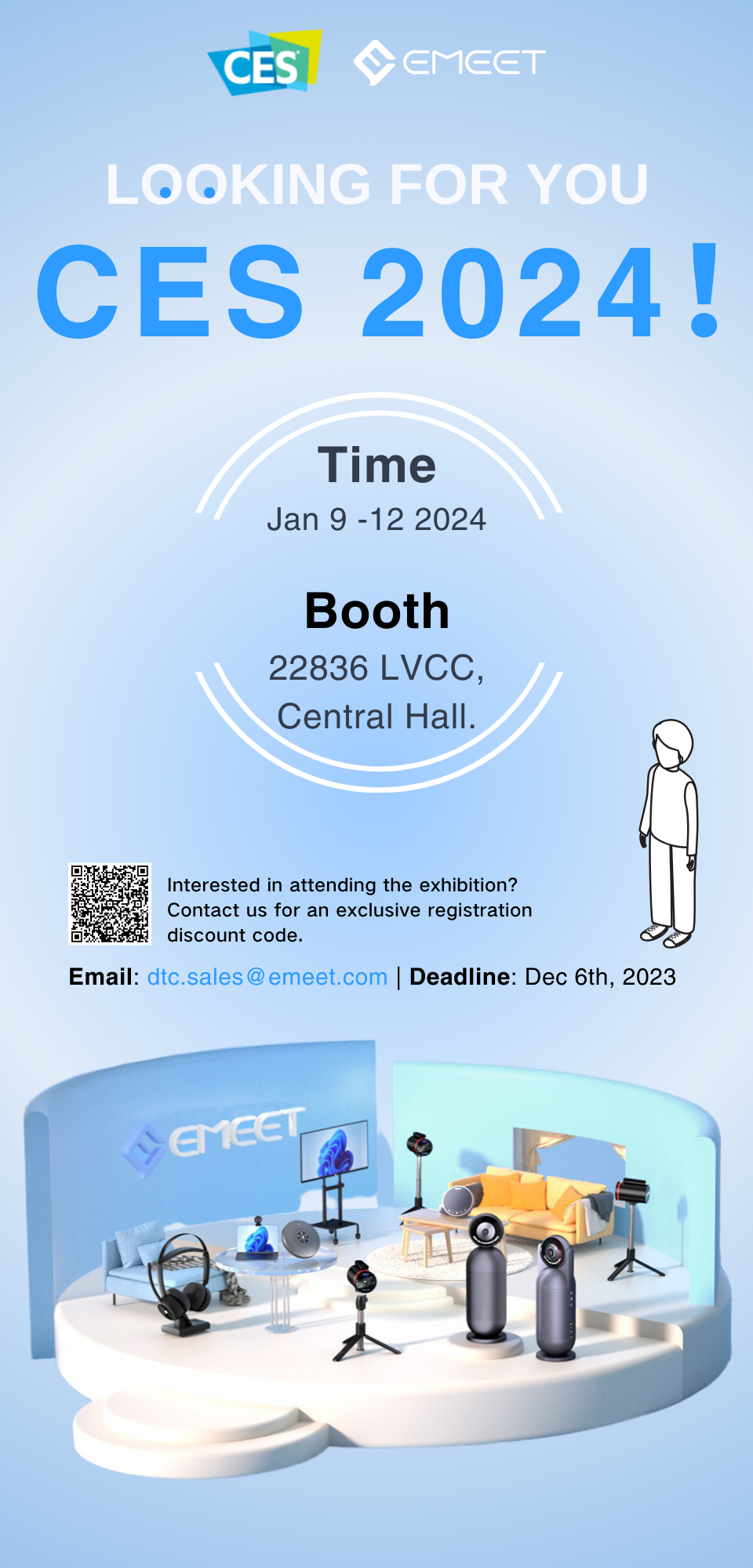 HONGKONG EMEET TRADING LIMITED: 🎉Invitation to CES 2024 | EMEET | Milled