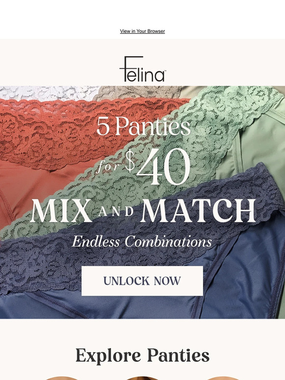 Felina: Endless Combos: 5 for $40 Panties! 💌 | Milled