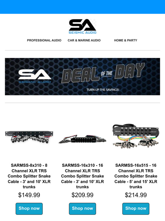 Seismic Audio: Back In Stock! Top Selling Rack Mount Splitter Snake ...