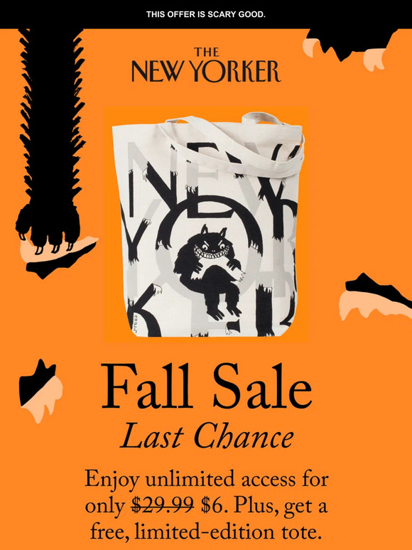 The New Yorker: Fall Sale - Last Chance! Unlock $6 Unlimited Digital Access | Milled