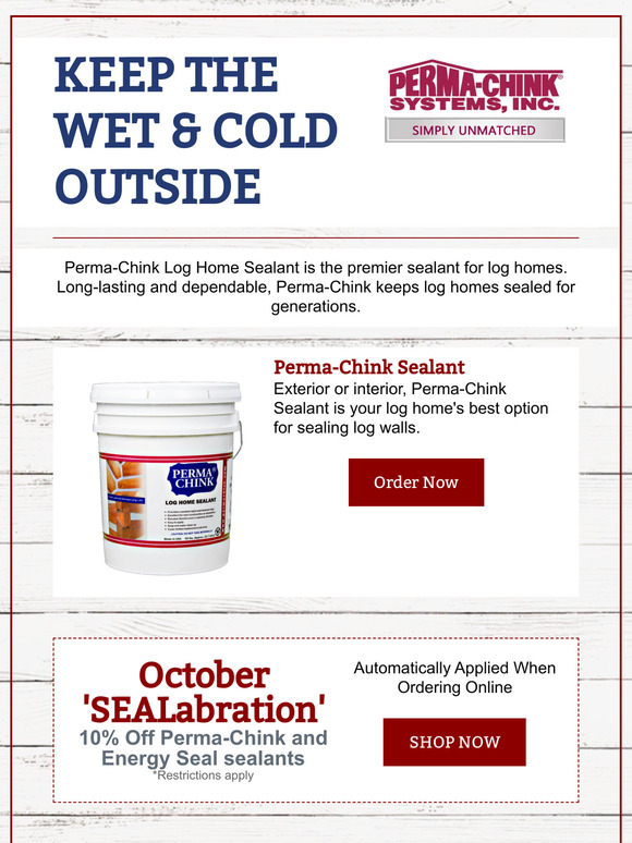 Perma-Chink Systems: Shield Your Home From Cold Air & Wet Weather | Milled