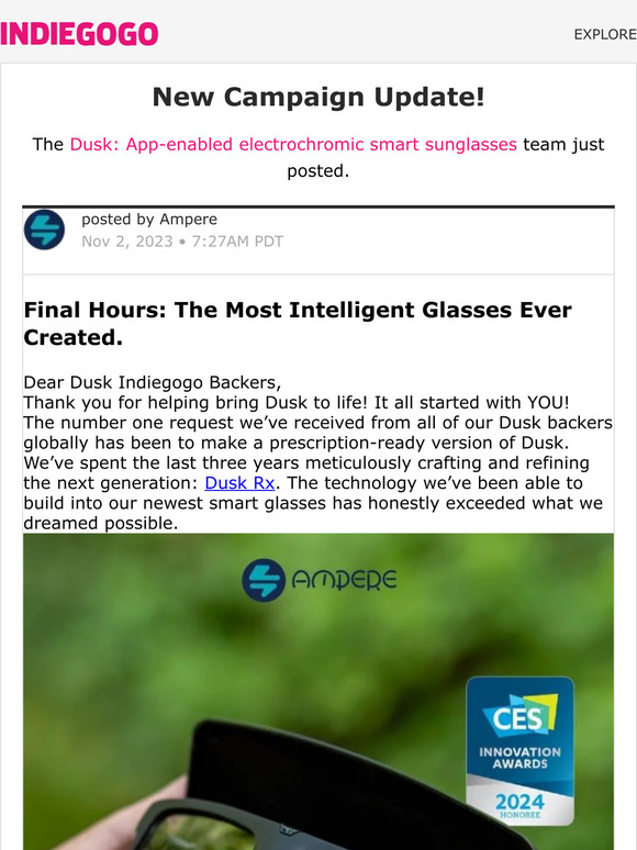 Indiegogo: 📢 Update #20 from Dusk: App-enabled electrochromic smart ...