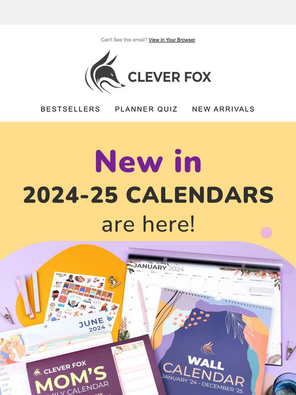 Clever Fox Planner: Meet Our New 2024-25 Calendars | Milled