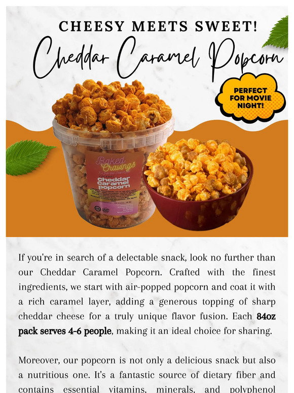 Baked Cravings: Cheesy Meets Sweet: Cheddar Caramel Popcorn ...