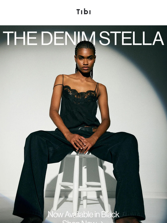 Tibi: The Denim Stella: Now Available in Black | Milled