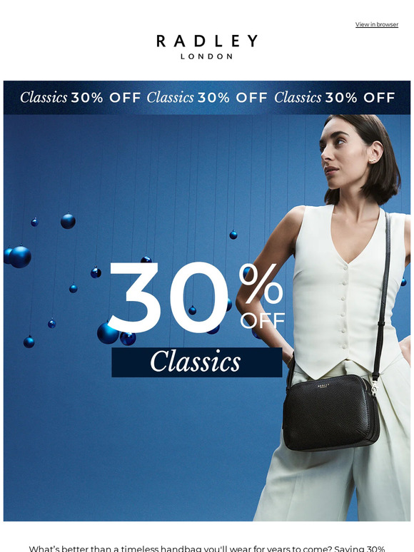 Radley: 30% off classic styles STARTS NOW | Milled