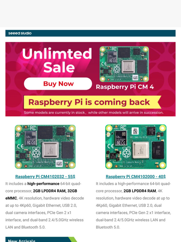 Seeed Studio: 🍓Raspberry Pi CM4 is NOW back in stock! Purchase Now!! 🖥 ...