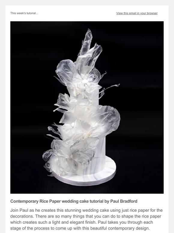 CakeFlix: Contemporary Rice Paper Wedding Cake with Paul Bradford | Milled