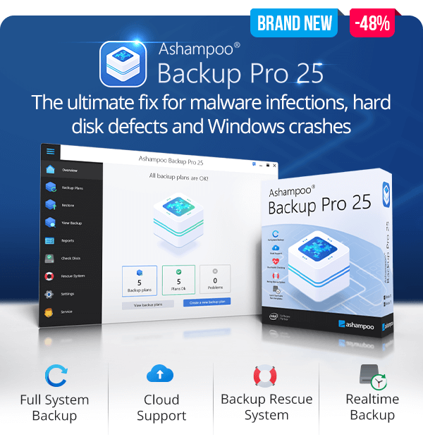 Ashampoo: Ashampoo Backup Pro 25 - The best version of all time | Milled