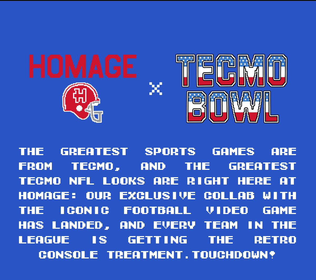 Homage: NFL Tecmo Bowl Team looks kick off! | Milled