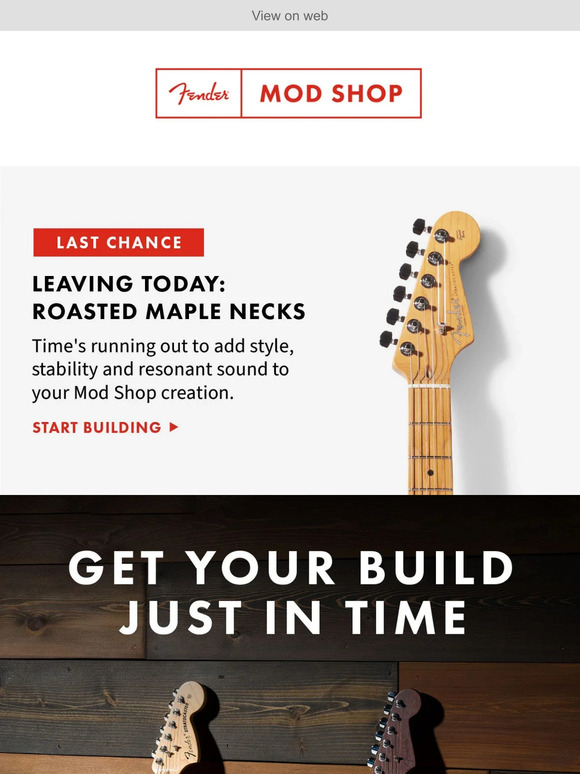 Fender: Mod Shop | Leaving Today: Roasted Maple Necks | Milled