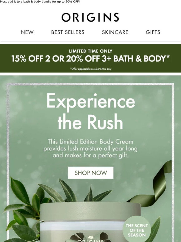 Origins: It's BACK—Enjoy Ginger Rush Body Cream Before It's Gone | Milled