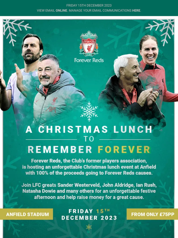 Liverpool FC: A Christmas Lunch to Remember Forever ️ | Milled