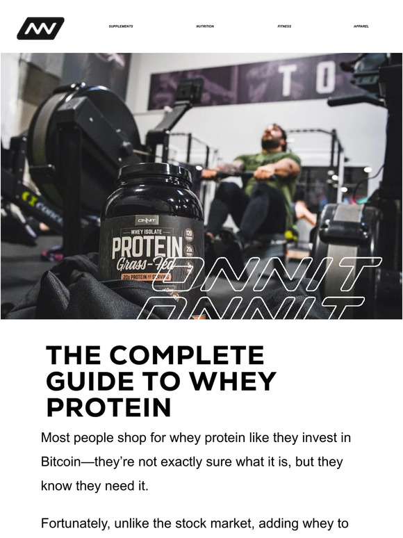 Onnit: The Complete Guide to Whey Protein | Milled