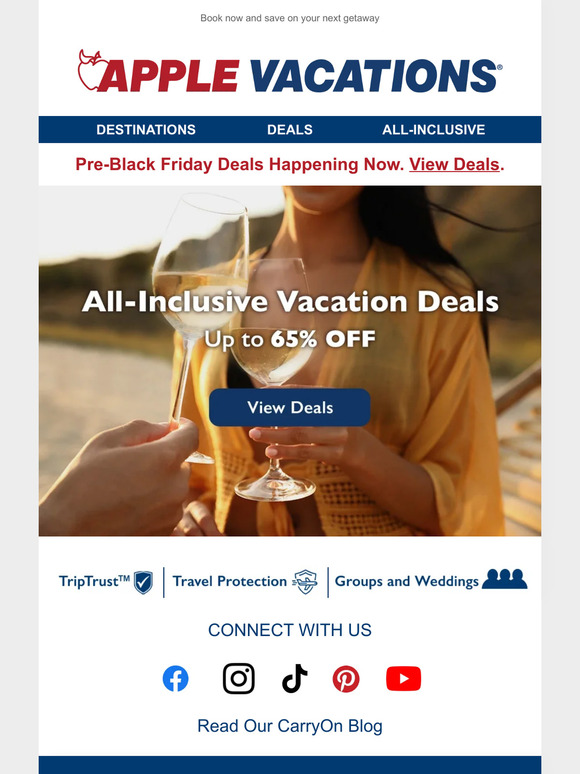 Apple Vacations: How Does an All-Inclusive Getaway Sound to You? Get ...