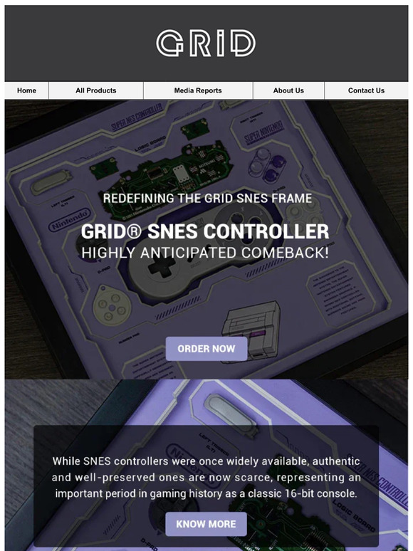 Grid Studio: 👉Attention Gamers: the SNES Controller Frame is Here! | Milled