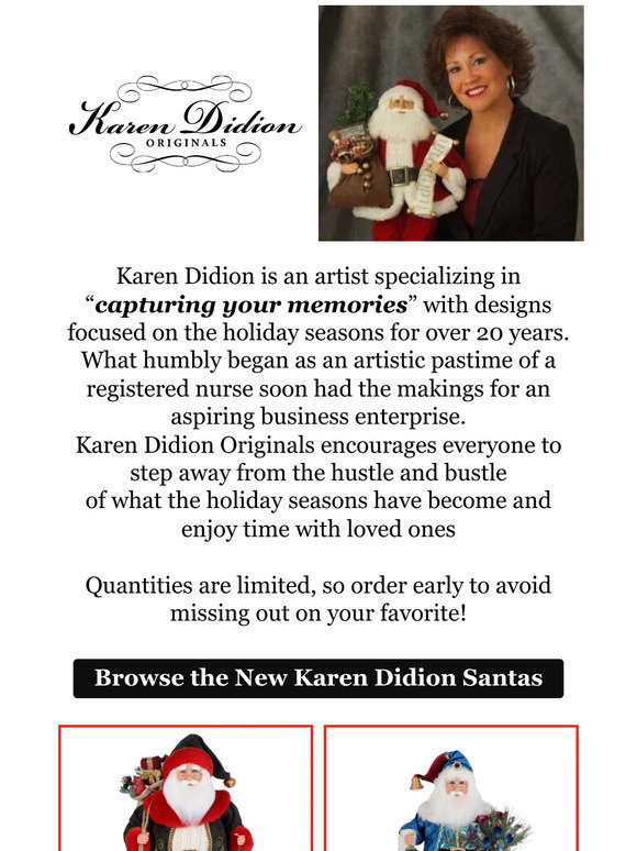 Wooden Duck Shoppe: 🎅 NEW Karen Didion Santa's Create Christmas Magic ...