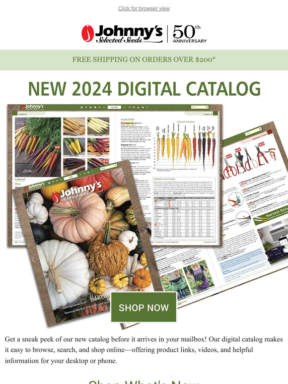 Johnny's Selected Seeds: New 2024 Digital Catalog | Milled