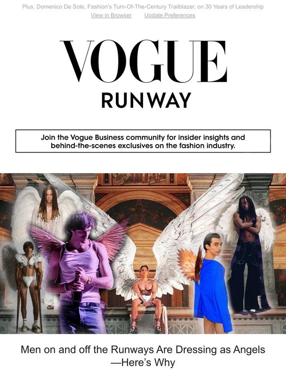 Vogue: Men on and off the Runways Are Dressing as Angels—Here’s Why ...