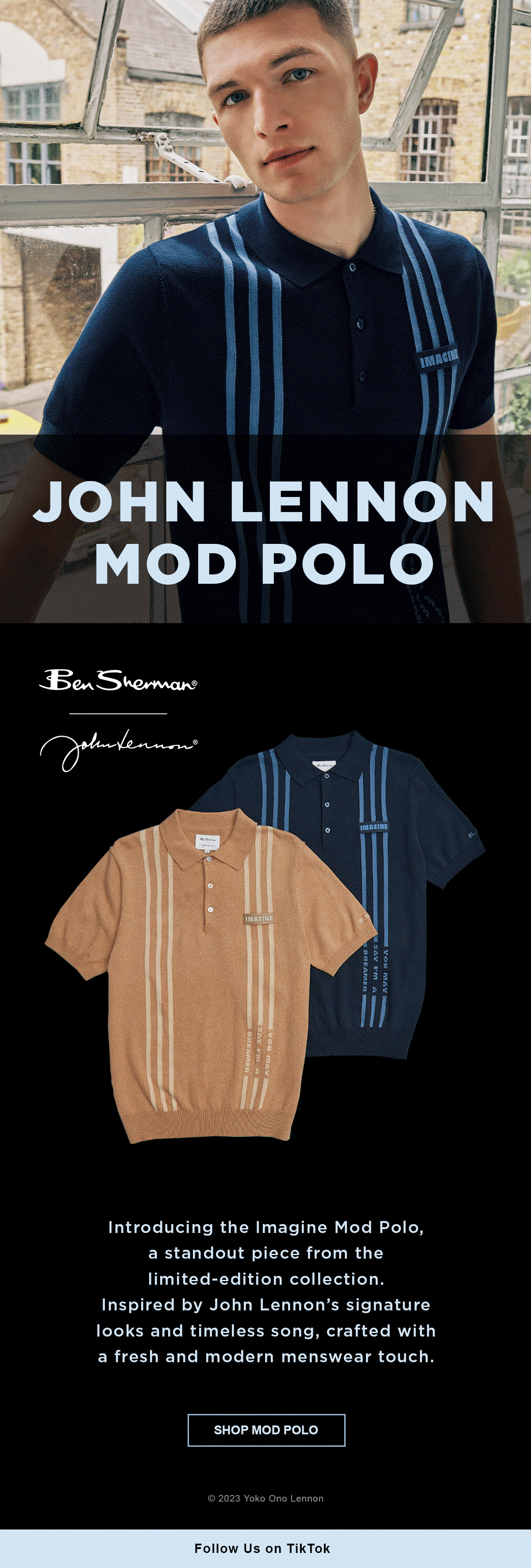 Ben Sherman: Explore Mod Polos By Ben Sherman x John Lennon | Milled