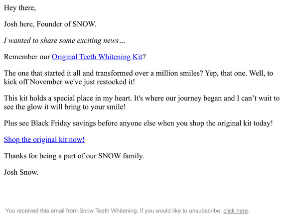 SNOW Cosmetics: Fwd: The original kit is BACK! (& you won’t believe the ...