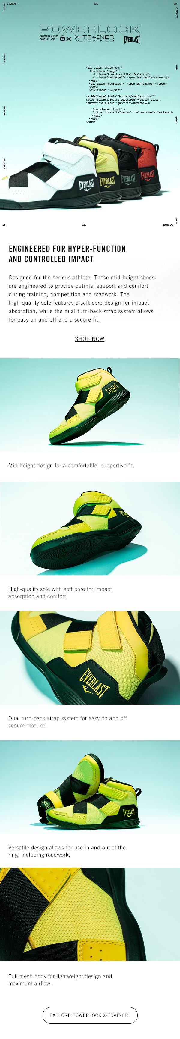 Everlast: ALL NEW! PowerLock X-Trainer Shoes | Now Available | Milled