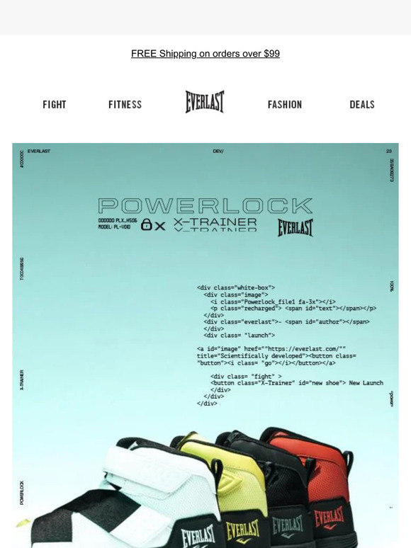 Everlast: ALL NEW! PowerLock X-Trainer Shoes | Now Available | Milled