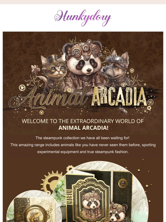 Hunkydory Crafts: Gear up for our Animal Arcadia Collection ⚙️ | Milled