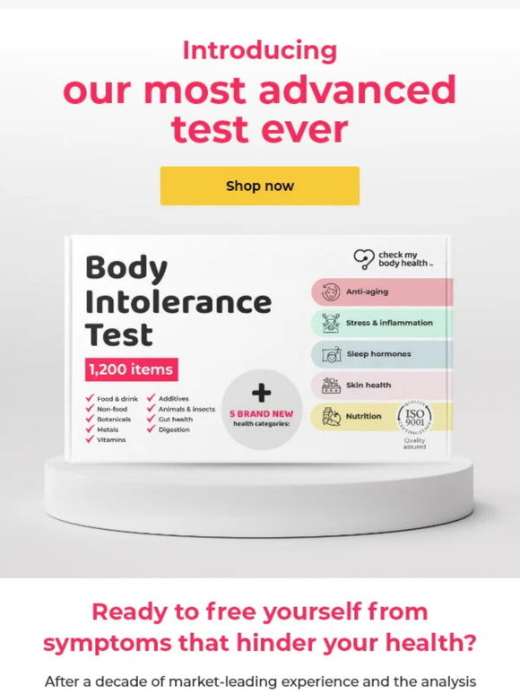 Check My Body Health: Introducing our most advanced test ever | Milled