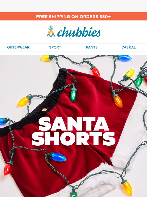 Chubbies: Santa threw his pants in the fire | Milled