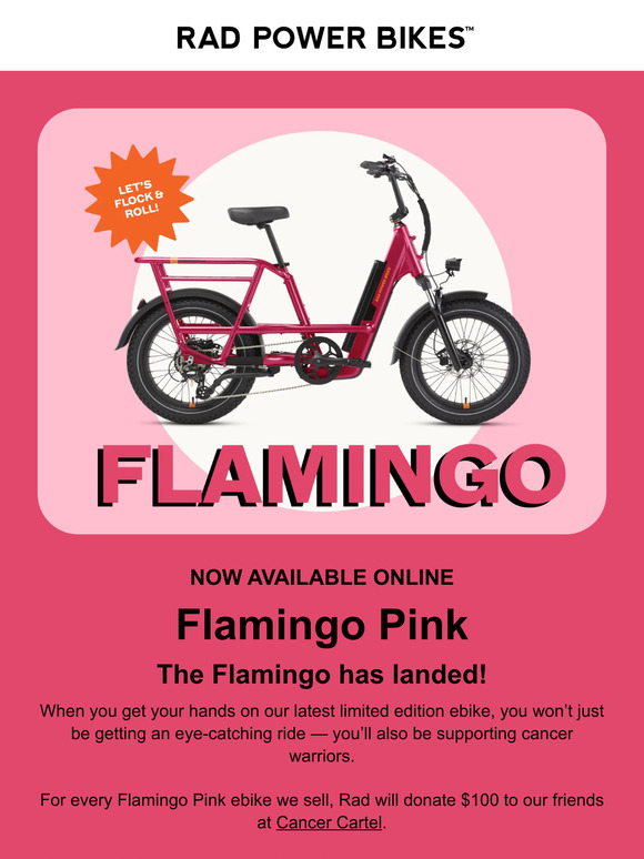 Rad Power Bikes: Now available online 🦩 Flamingo Pink | Milled