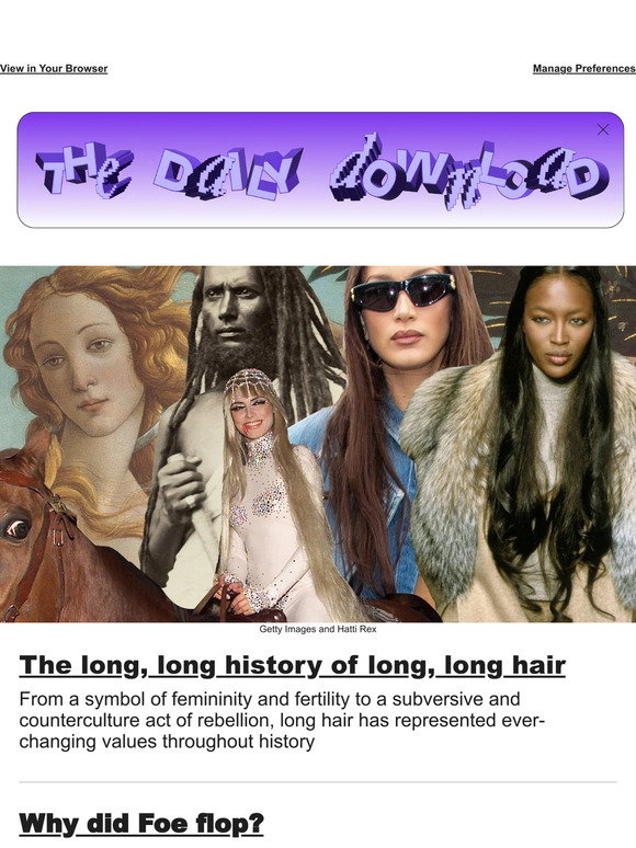 Dazed and Confused Magazine: The long, long history of long, long hair ...