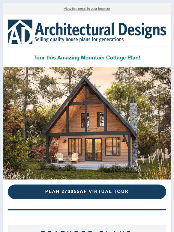 Architectural Designs: Tour this Popular Mountain Cottage Plan! | Milled