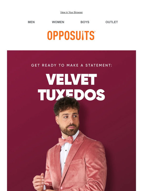 OppoSuits: Elevate Your Style with our New Velvet Tuxedos | Milled