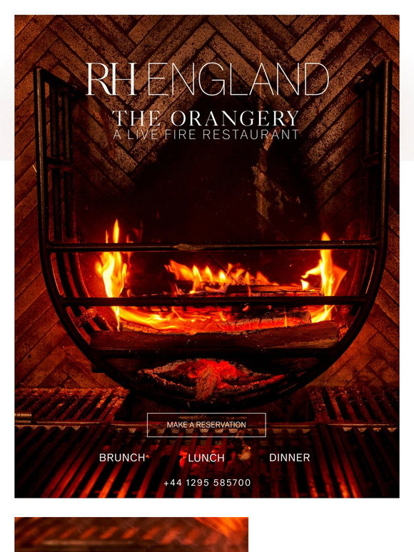 RH: The Orangery. A Live Fire Restaurant at RH England, The Gallery at ...