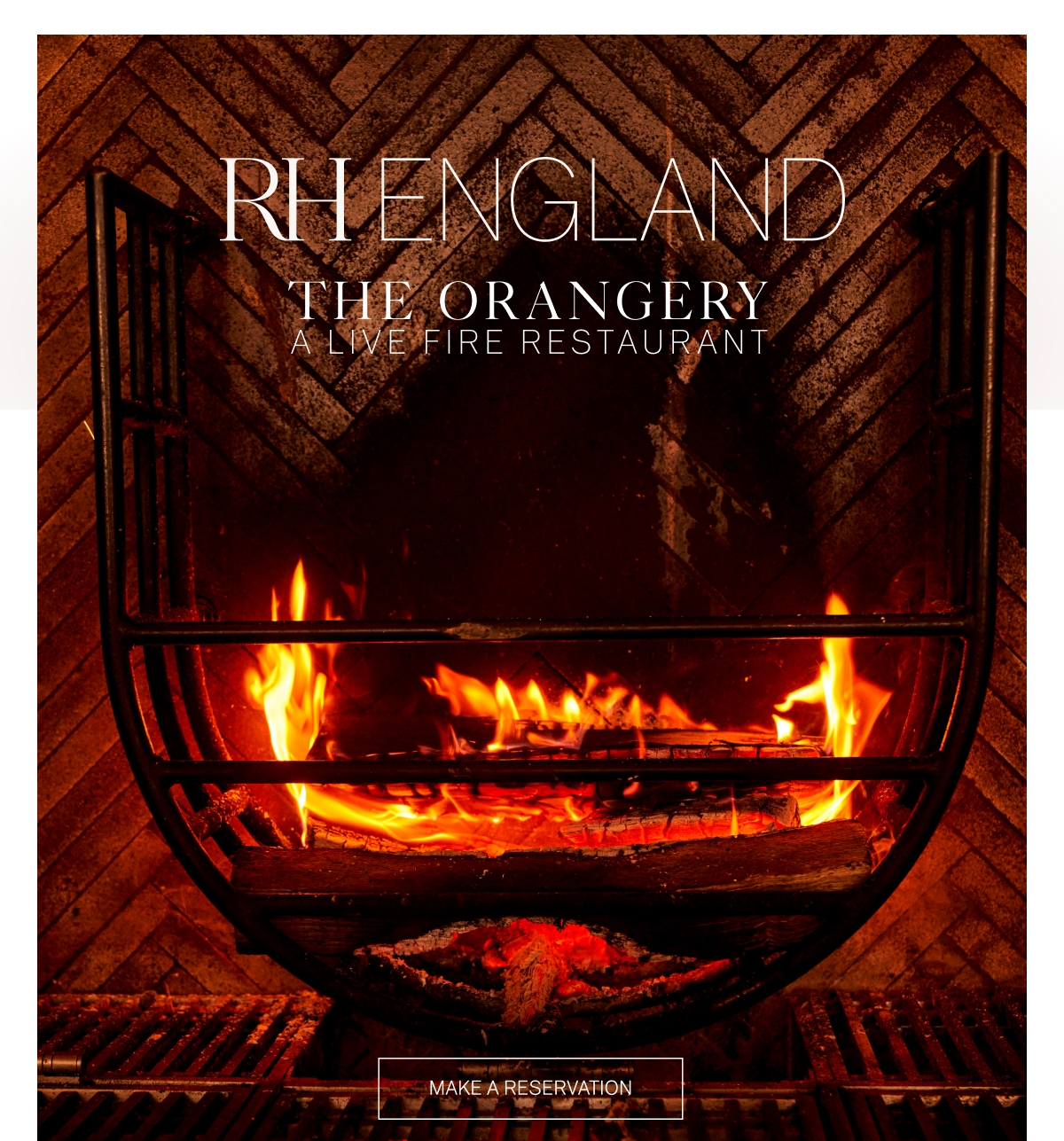 RH: The Orangery. A Live Fire Restaurant at RH England, The Gallery at ...