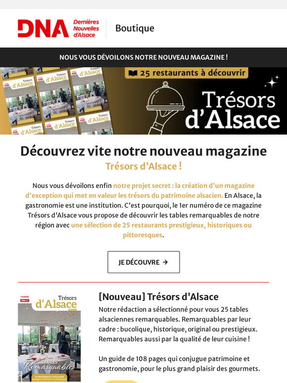 Dernières Nouvelles d'Alsace - DNA: Trésors d'Alsace : le nouveau ...