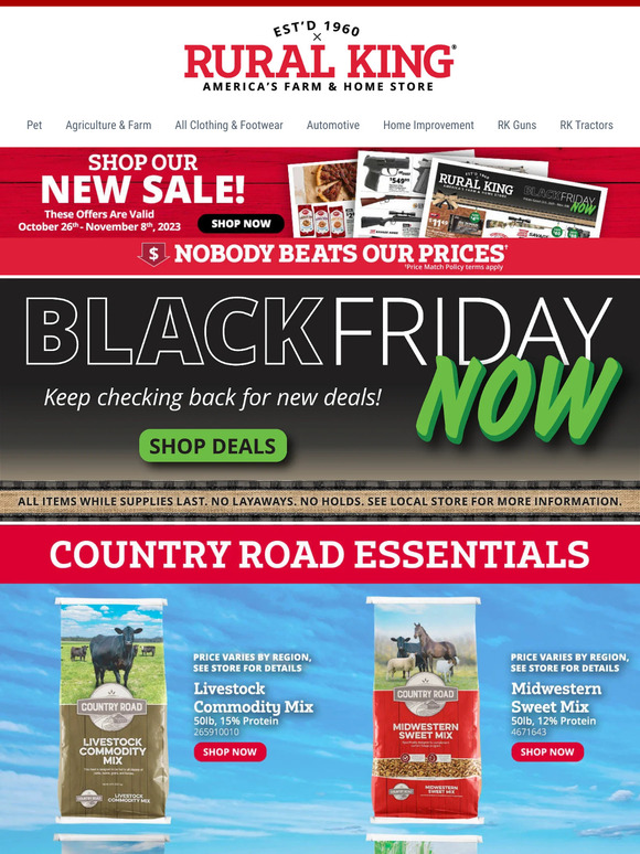 Rural King: Stock Up and Save: Livestock Feed & More at Our Black ...