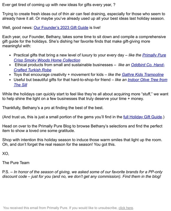 Primally Pure: Our founder’s gift guide. There's something for everyone ...