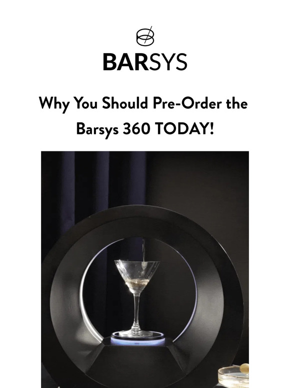 Barsys: Why You Need The Barsys 360! | Milled