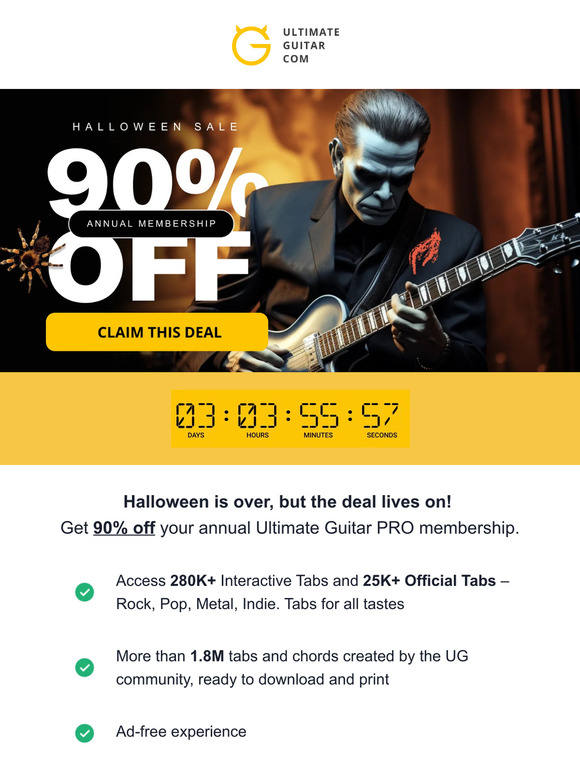 Ultimate Guitar: [Last Chance] Get 90% off UG Pro! | Milled