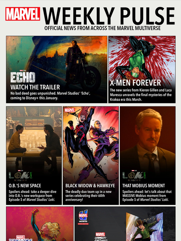 Marvel: Marvel’s Weekly Pulse 11/4: Marvel Studios’ Echo First Trailer ...