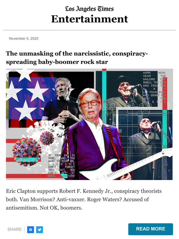 Los Angeles Times: The conservative evolution of the baby-boomer rock ...