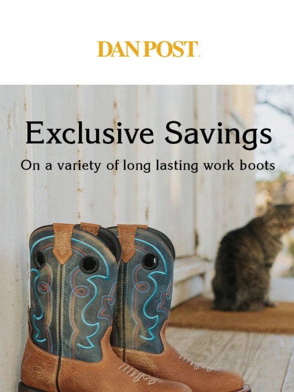 Dan Post Work Styles For Less Milled