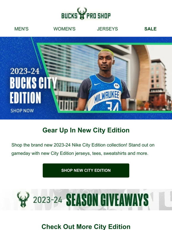 Bucks Pro Shop: Check Out Our New 2023-24 Nike City Edition Collection ...